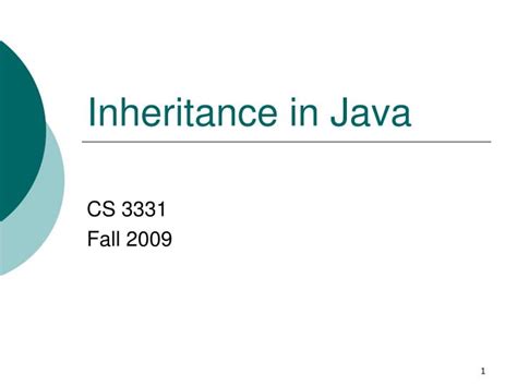 Ppt Inheritance In Java Powerpoint Presentation Free Download Id1296586