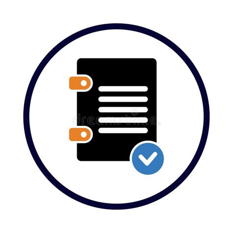 Correct Document Tick Check File Correct Document Icon Stock