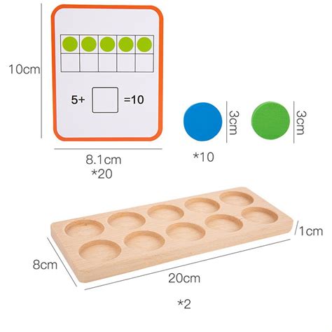 Ten Frame Set Math Manipulative Early Learning Math Counters Home Math