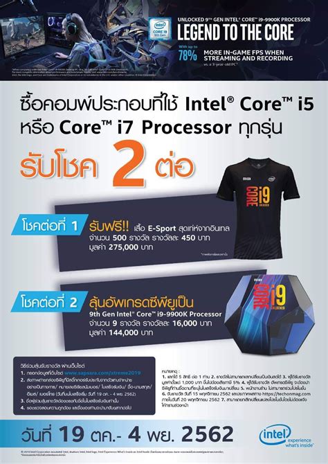 กล้องวงจรปิดปัตตานี ซื้อคอมพิวเตอร์ประกอบที่ใช้โปรเซสเซอร์ Intel Core I5 หรือ I7 ทุกรุ่น รับ