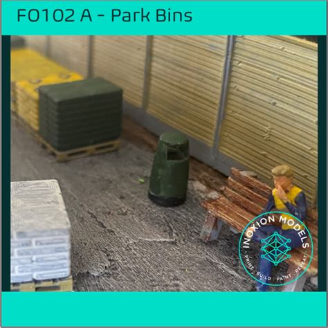 Fo102 A Park Bins Oo Ho Scale Scale 3d