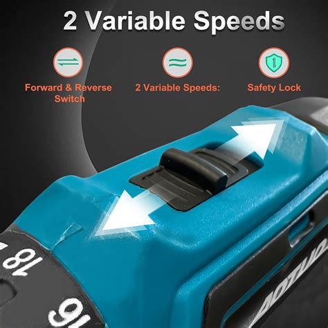 Hbn Cordless Drill Set 21v Lithium Ion Power Drill With 1 Battery And