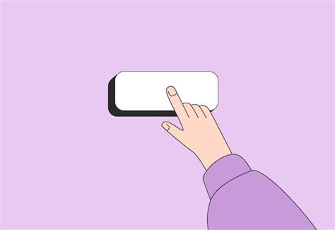 Premium Vector Hand Push A Button Vector Illustration
