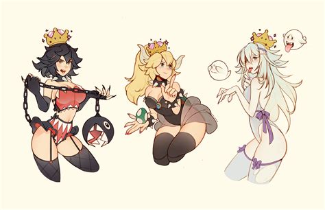 Chompette Bowsette And Boosette Super Crown By Oxcoxa On Deviantart