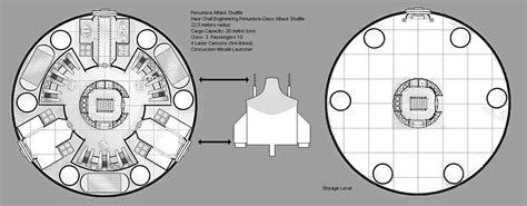 Penumbra Attack Shuttle Deck Plan Capital Ship Deck Plans Starship