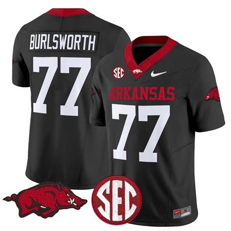 Brandon Burlsworth Jersey 77 Arkansas Razorbacks Limited Stitched