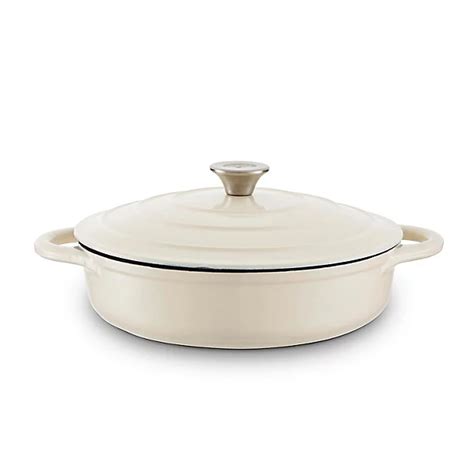 28cm Shallow Cast Iron Casserole Dish Lakeland