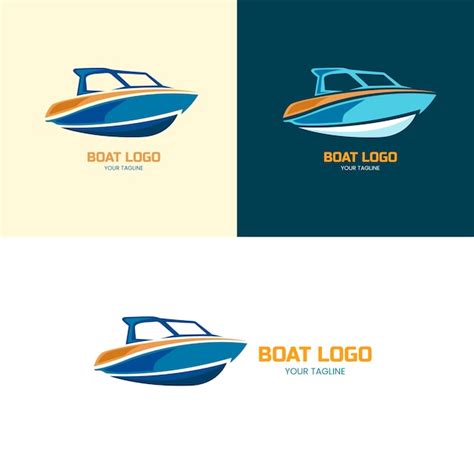 Free Vector Flat Design Boat Logo Template