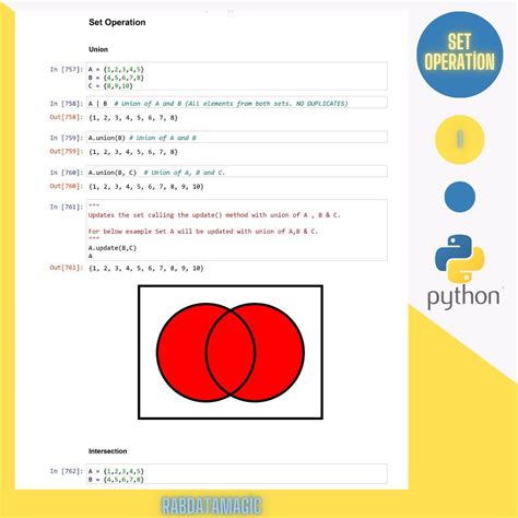 rahul bhardwaj on linkedin rabdatamagic pythonfordatascience pythonsetoperations datascience…