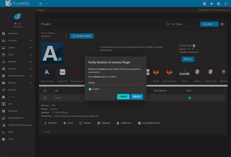 13 Plugins FreeNAS11 3 BETA1 User Guide Table Of Contents