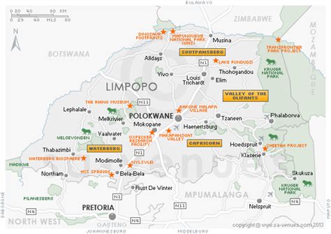 Limpopo Attractions Map