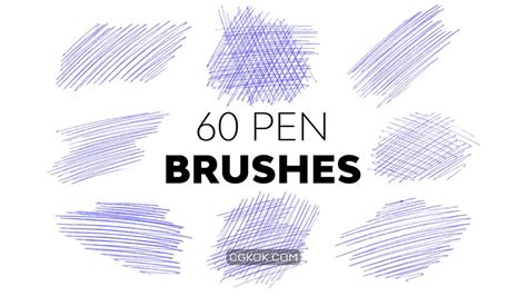 براش قلمو فتوشاپ Pen Brushes دانلود 60 براش قلمو