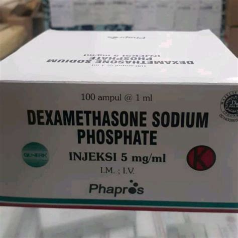 Jual Dexamethasone Sodium Phosphate 5mg Injeksi Per Box Original Resep