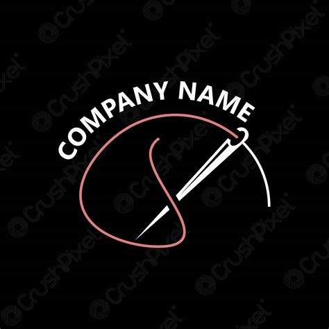 Needle And Thread Sewing Logo Outline Combination Line Flat Design