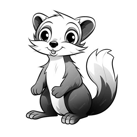 Premium Ai Image Polecat Cute Kawaii Cute Angel Cute Coloring Book