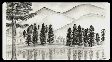 Lake Pencil Drawing