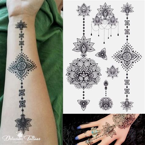 Tribal Lotus Flower Tattoo Designs