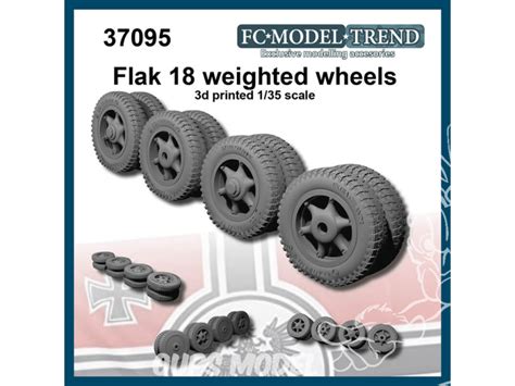 Fc Model Trend Accessoire Militaire Résine 37095 Roues Lestées Flak 18