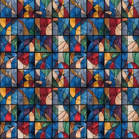 Seamless Pattern Stained Glass Window Mosaic Stock Illustration Illustration Of Pattern