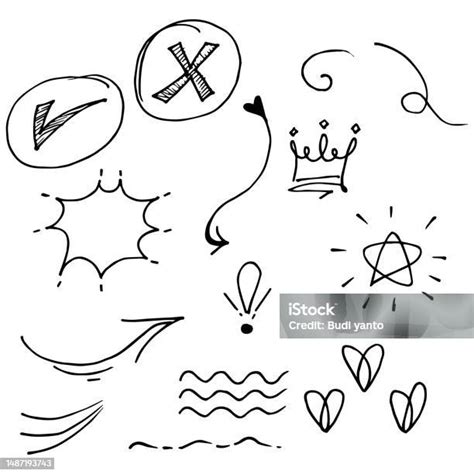 デザインエレメントのベクター手描きのコレクション落書きイラスト いたずら書きのベクターアート素材や画像を多数ご用意 いたずら書き