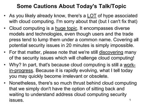 Cloud Computing Security Ppt
