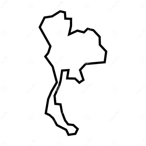 泰国矢量图国家地图粗轮廓图标 向量例证 插画 包括有 大陆 查出 分级显示 政治 国界的 国家（地区） 308731182