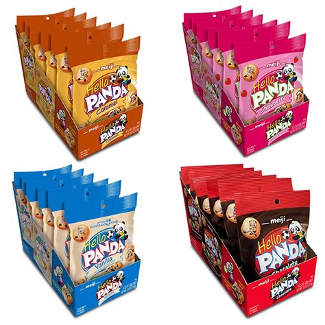 Meiji Hello Panda Cookies Bundle Chocolate Vanilla