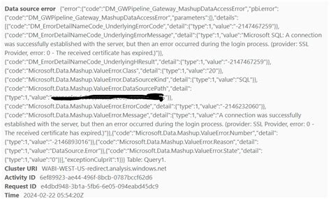 Solved Error Via On Premises Data Gateway To Sql Server Microsoft