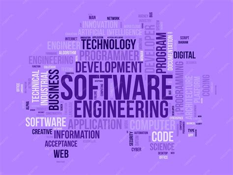Premium Vector Word Cloud Background Concept For Software Engineering