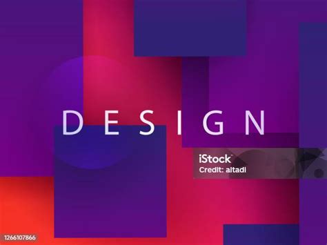 추상기하학적 인 분홍색 배경 그림자와 파란색과 보라색 음영의 그라데이션사각형 배경 주제에 대한 스톡 벡터 아트 및 기타 이미지 배경 주제 벡터 빨강 Istock