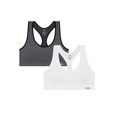 Ryka Womens Texture Round Neck Sports Bra 2pk Sizes S Xl