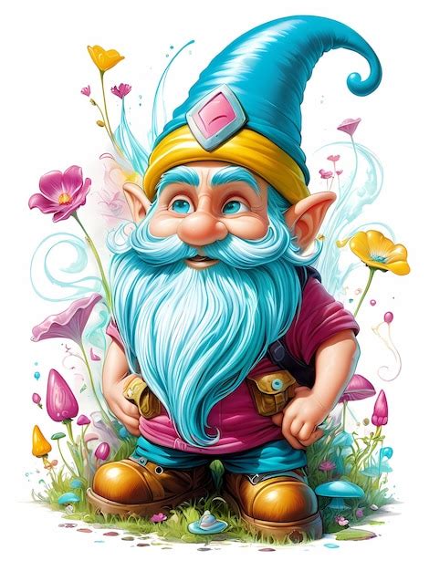 Um Desenho Animado De Um Gnomo Fantasia Gnomo Bonito 3d Desenho Animato