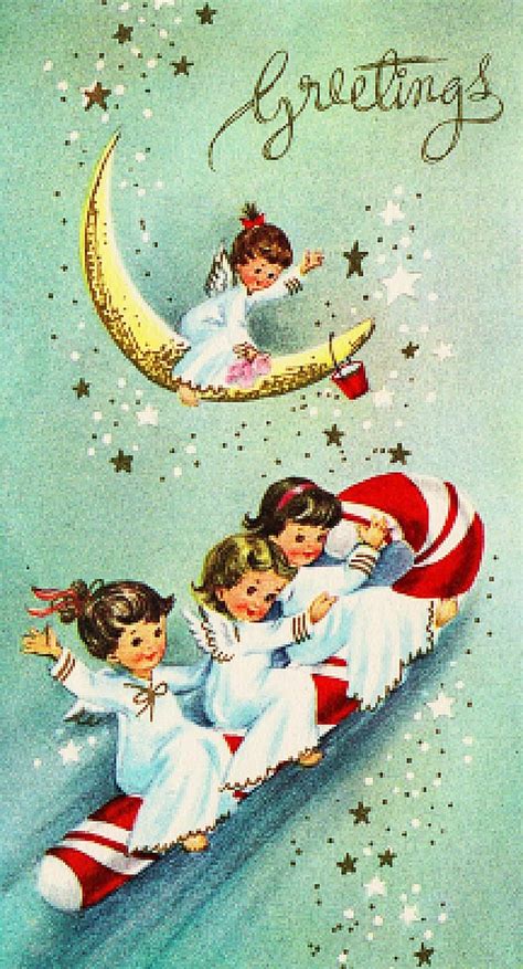 295 Best Vintage Christmas Cards Images On Pinterest Christmas Cards