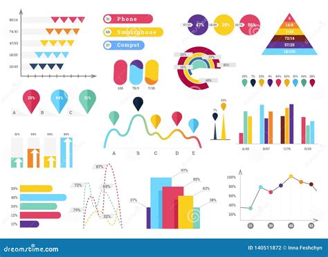 Ajuste Da Maioria De Elementos Infographic úteis Gráficos De Barra