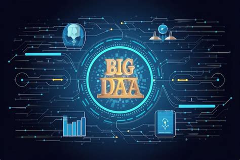 Abstract Digital Technology Background Big Data Visualization High