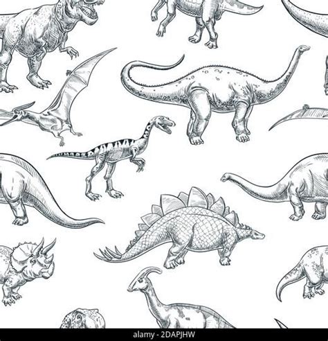 Tyrannosaurus Rex Dinosaur Hand Sketch