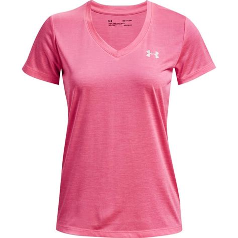 Koszulka damska Twist Tech V Neck Under Armour różowa