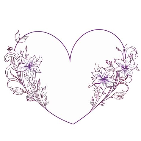 Premium Vector Hand Drawn Heart Border And Frame Purple