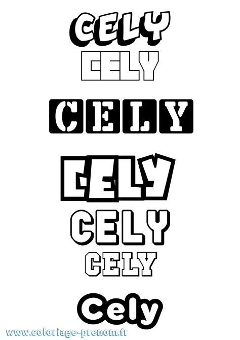 Coloriage Du Pr Nom Cely Imprimer Ou T L Charger Facilement