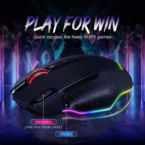 Victsing Pc282 10000 Dpi Wireless Gaming Mouse Rechargeable Ergonomic