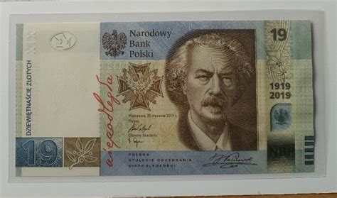 19 zł banknot kolekcjonerski nr 10627 banknot Warszawa Licytacja