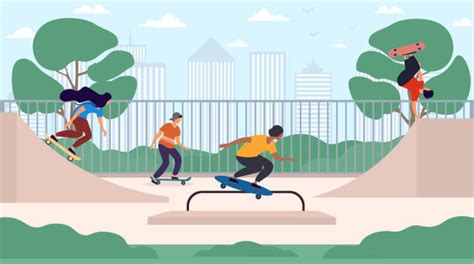 スケートボード場 イラスト素材 Istock