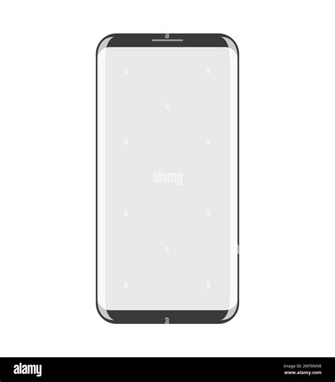 Smartphone Device Curved Display Vector Mockup Template Stock Vector