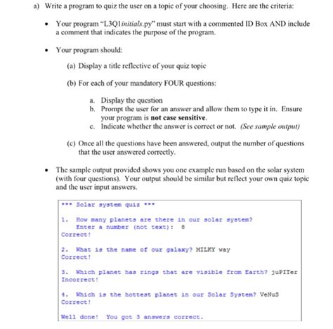 Solved Using Python 3 How Do You Ensure That Your Program