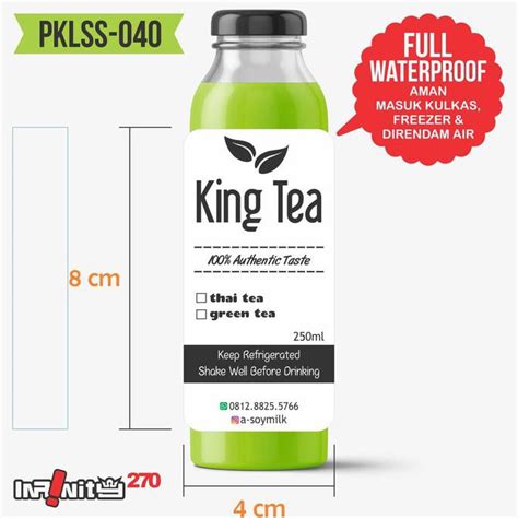 Jual Sticker Label Botol Plastik Pet Stiker Kemasan Minuman Sedot Pklss Shopee Indonesia