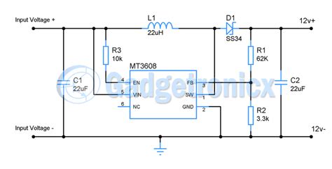 V To V DC To DC Boost Converter Circuit Gadgetronicx