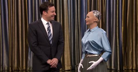 Jimmy Fallon Plays ‘rock Paper Scissors With Sophia The Human Like