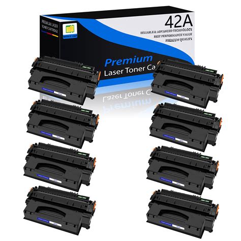 Used 8 Pack Q5942a 42a Toner Cartridge For Hp Laserjet 4240 4350 4250