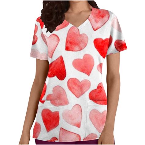 Jeashchat Womens Scrub Tops Plus Size Sweatshirt Casual Comfy Elegant