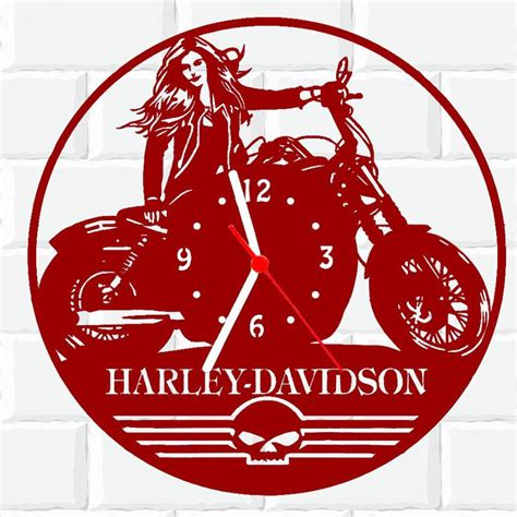 Relógio De Madeira mdf Parede Harley Davidson Moto 3 V Submarino